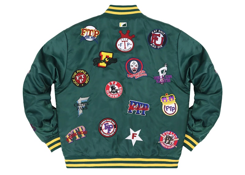 FTP League Varsity Jacket Green Men's - FW23 - US