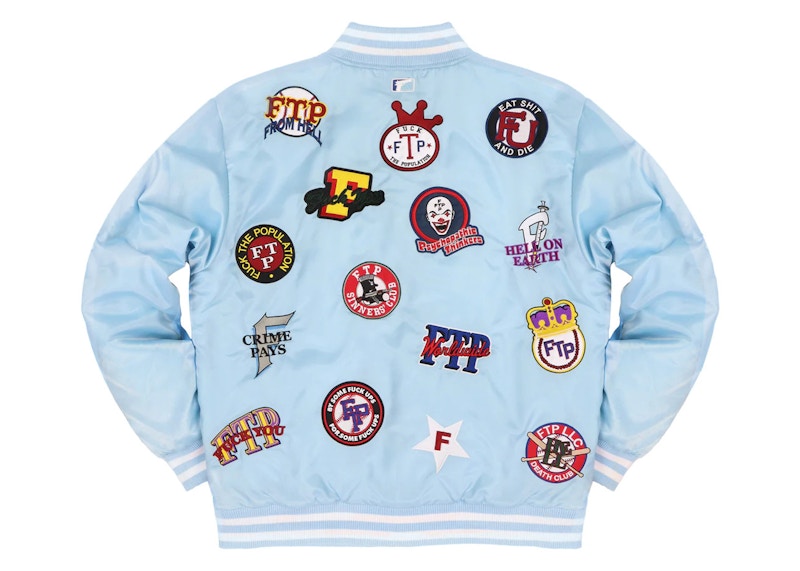 FTP League Varsity Jacket Light Blue Men's - FW23 - US