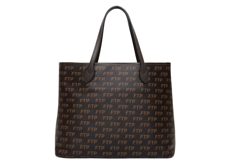 FTP Logo Repete Tote Bag Brown Men's - FW24 - US