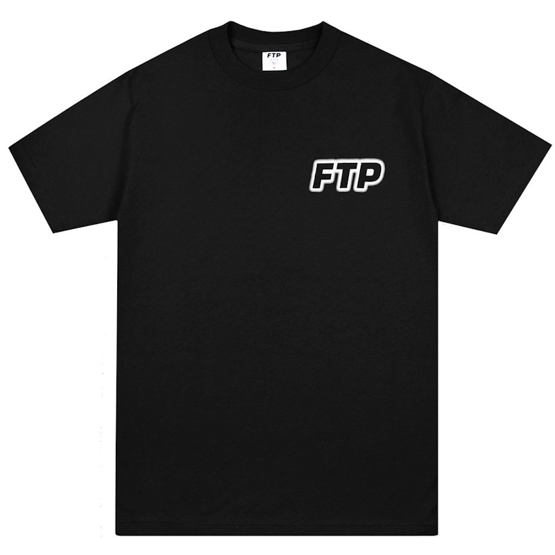 FTP Outer Glow Logo Tee Black Men's - FW20 - US