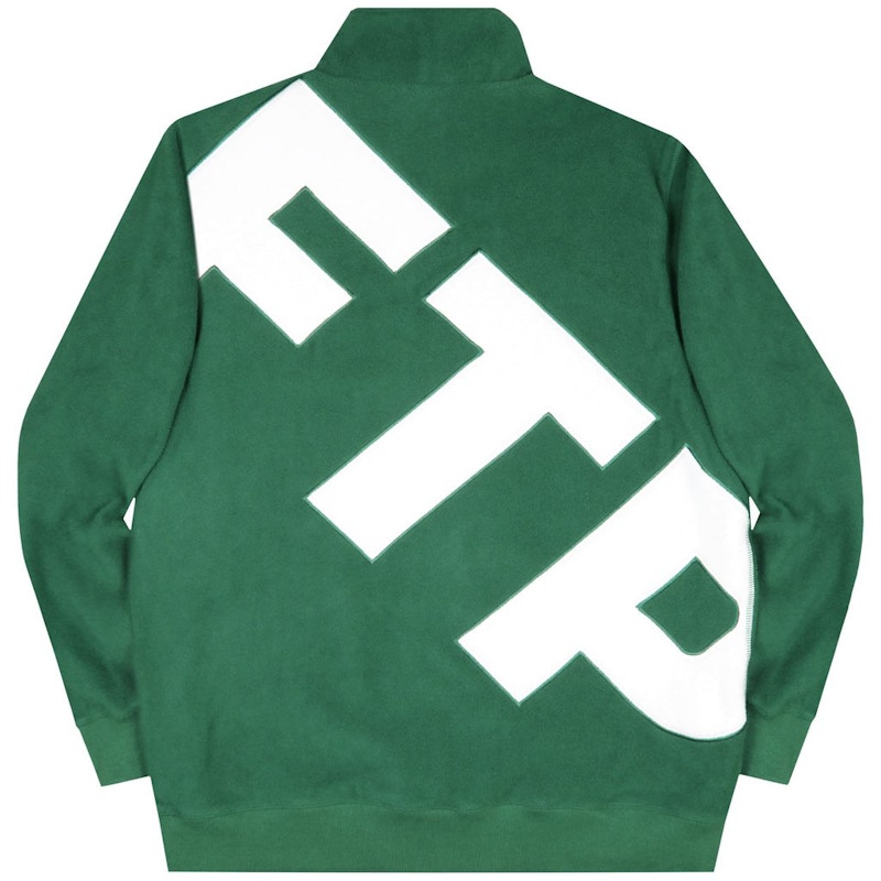 FTP Sherpa Half Zip Jacket Green Men's - FW18 - US