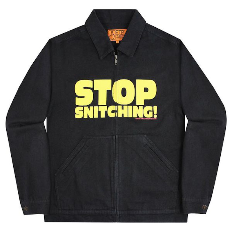 FTP Stop Snitching Jacket Black Men's - US