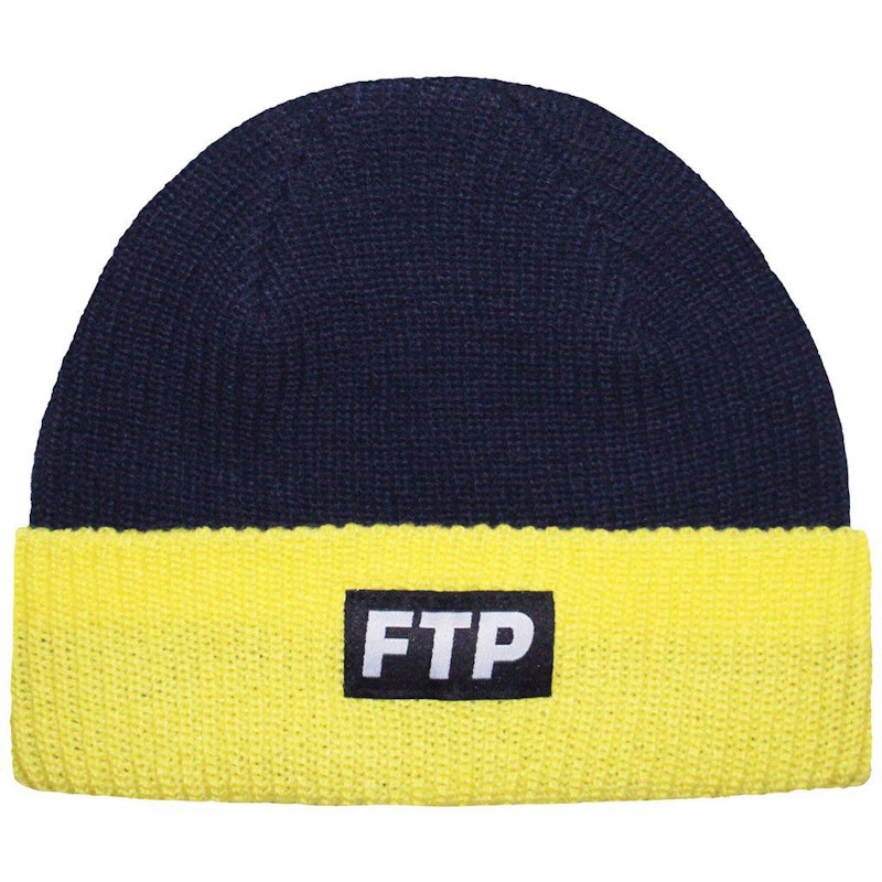 FTP Two Tone Logo Beanie Navy - SS19 - US
