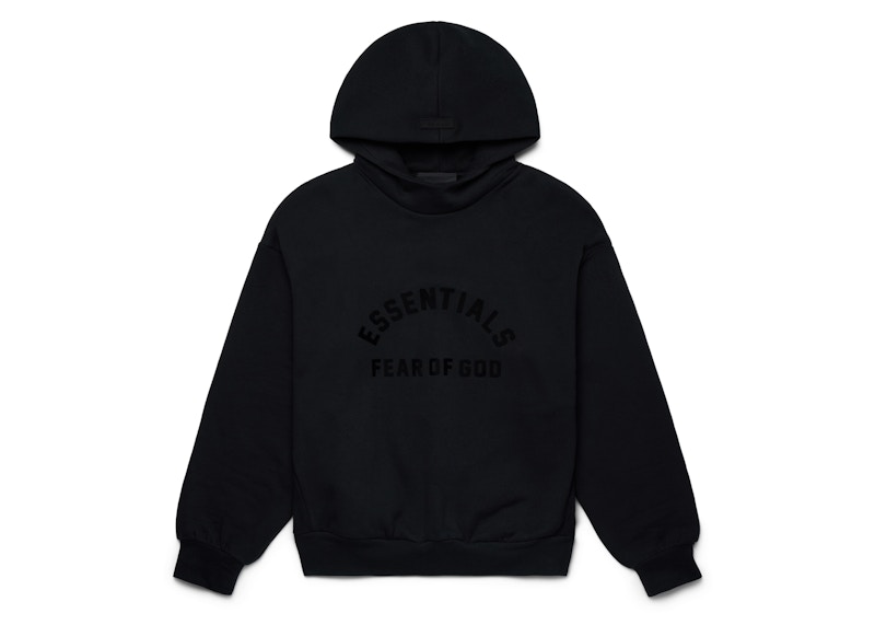 Fear of God Essentials Arch Logo Hoodie Jet Black Men's - SS23 - US