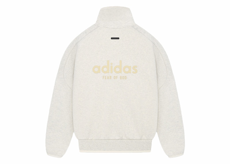 Fear of God Athletics Heavy Fleece Track Jacket Oatmeal Heather Men's ...