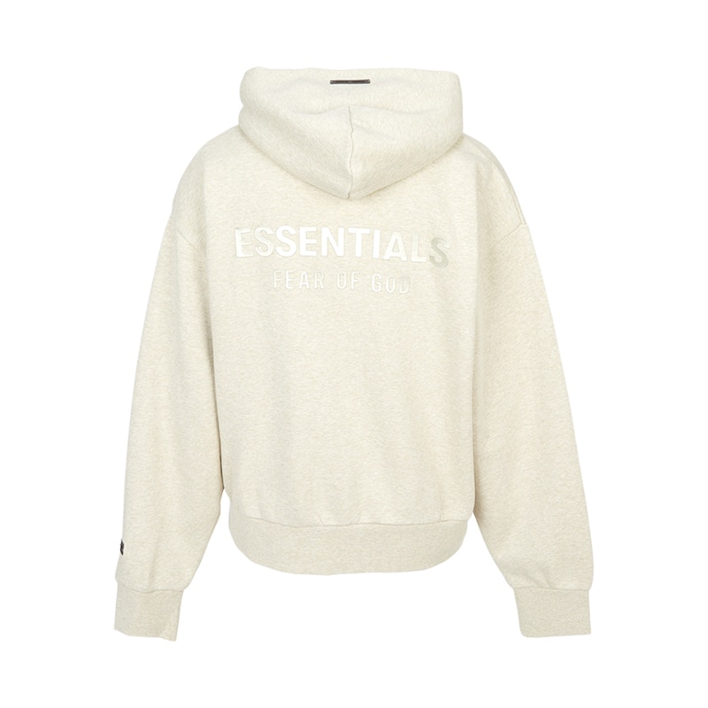 Fear of God Essential Fleece Zip Up Sweatshirt Khaki/Beige Men's - US