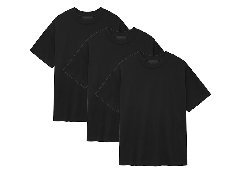 Fear of God Essentials 3-Pack Essential Tee Black Men's - FW24 - US