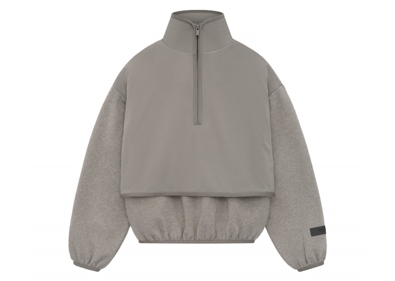 Fear of God Essentials Core Collection Kids Nylon Fleece Mockneck Dust/Heather Grey - SS24 - US