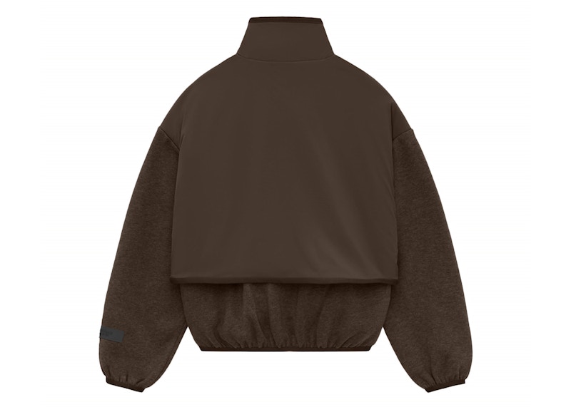 Fear of God Essentials Core Collection Kids Nylon Fleece Mockneck Wood ...