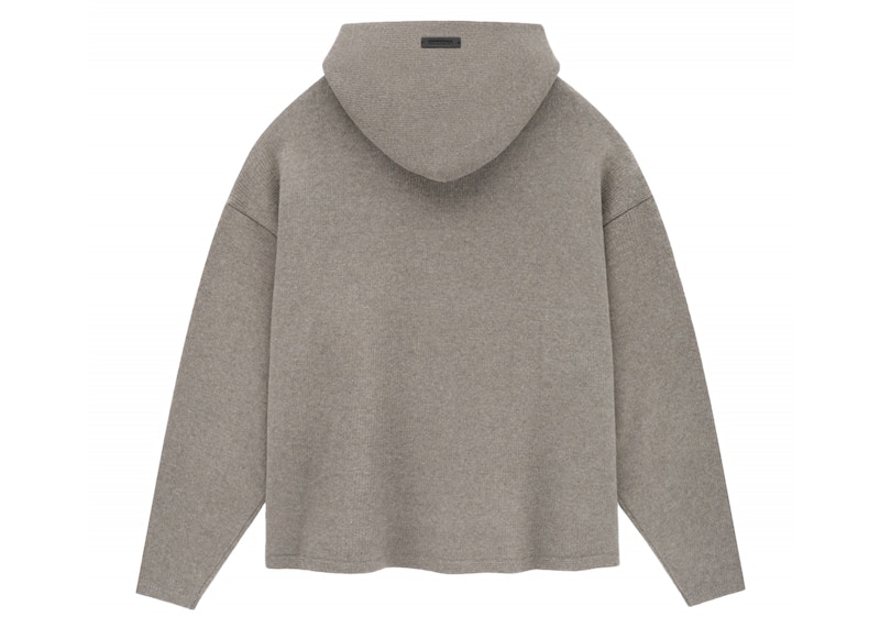 Fear of God Essentials Core Collection Knit Hoodie Heather Grey Men's ...