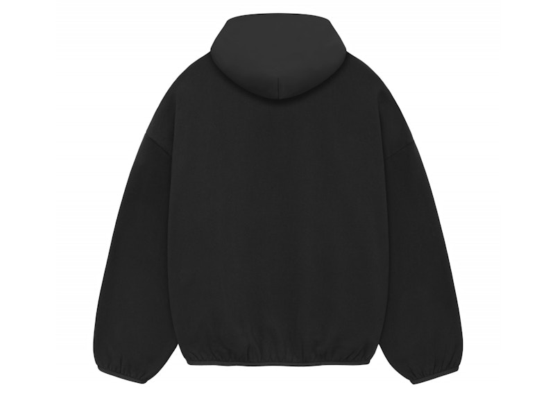 Fear of God Essentials Core Collection Nylon Fleece Hoodie Black/ Black ...