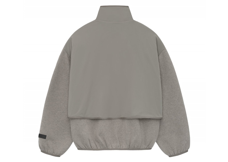 Fear of God Essentials Core Collection Nylon Fleece Mockneck Dust/Heather Grey Men's - SS24 - US