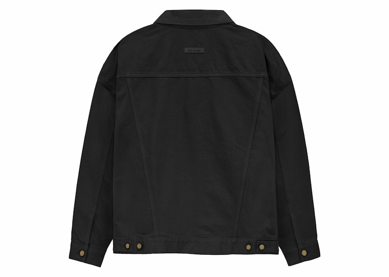 Fear of God Essentials Denim Jacket Jet Black Men's - FW23 - US