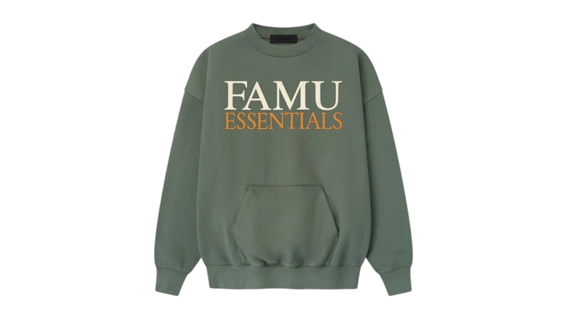 Fear of God Essentials FAMU Sport Crewneck Balsam Green Men's - FW25 - US