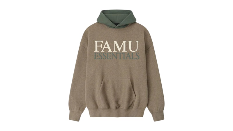 Fear of God Essentials FAMU Sport Hoodie Homestead Heather/Balsam Green ...