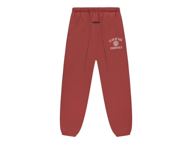 Fear of God Essentials Fleece Essential Sweatpant Crimson Men's - FW24 - US
