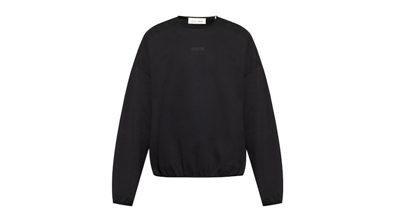 Fear of God Essentials Fleece Hoodie Jet Black Men's - SS25 - US