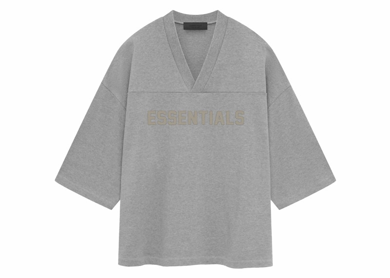 Fear of God Essentials Football Tee Dark Heather Oatmeal Men's - FW23 - US