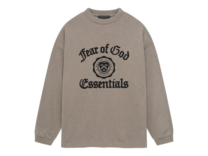 Fear of God Essentials Heavy Longsleeve Tee Heather Gray Men's - FW24 - US