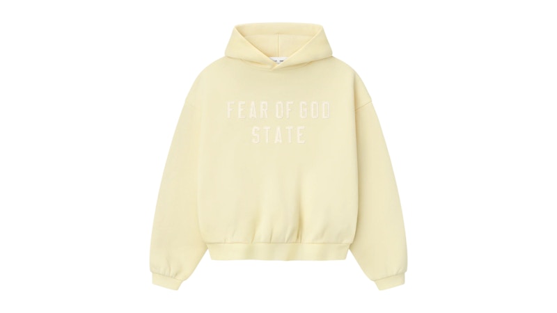 Fear of God Essentials Kids 90's Fleece Hoodie Garden Yellow - FW25 - TW