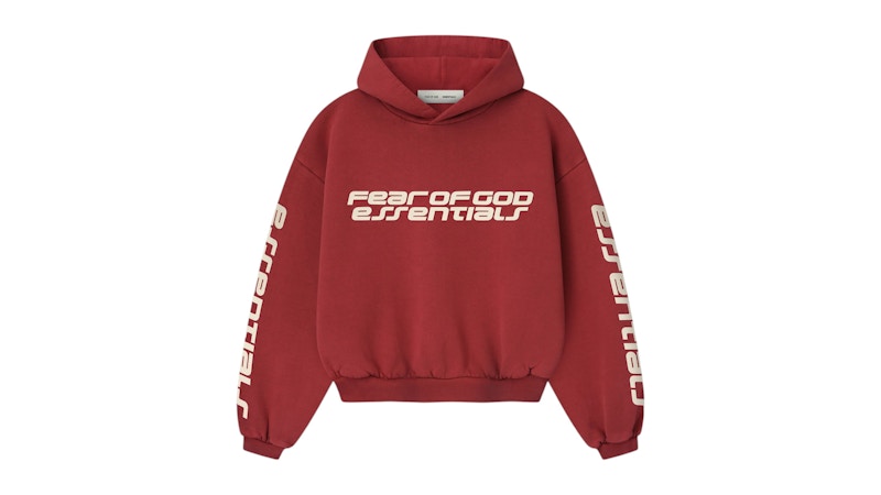 Fear of God Essentials Kids Classic Hoodie Crimson - FW25 - US