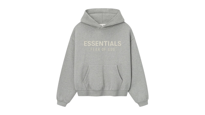 Fear of God Essentials Kids Fleece Hoodie Concrete Heather - FW25 - US