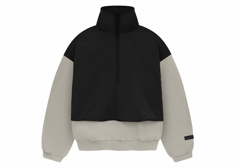 Fear of God Essentials Kids Nylon Fleece Mockneck Sweater Seal/Jet ...