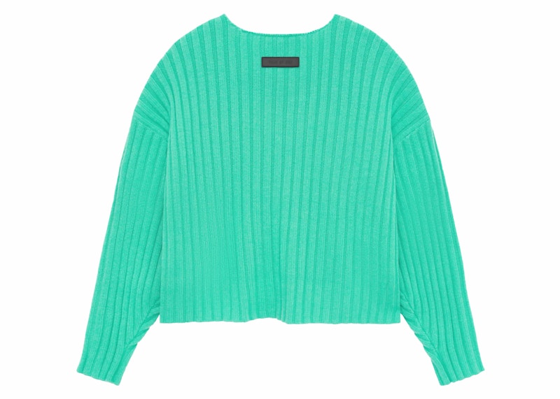 Fear of God Essentials Kids Raw Neck Sweater Mint Leaf Kids' - FW23 - US