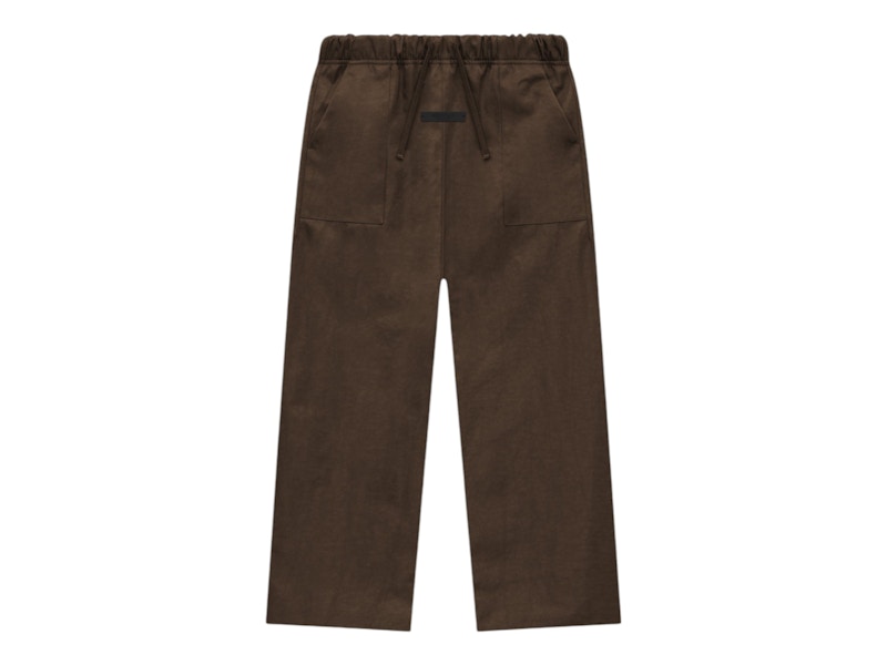 Fear of God Essentials Kids Textured Nylon Tech Pants Brown - FW24 - US