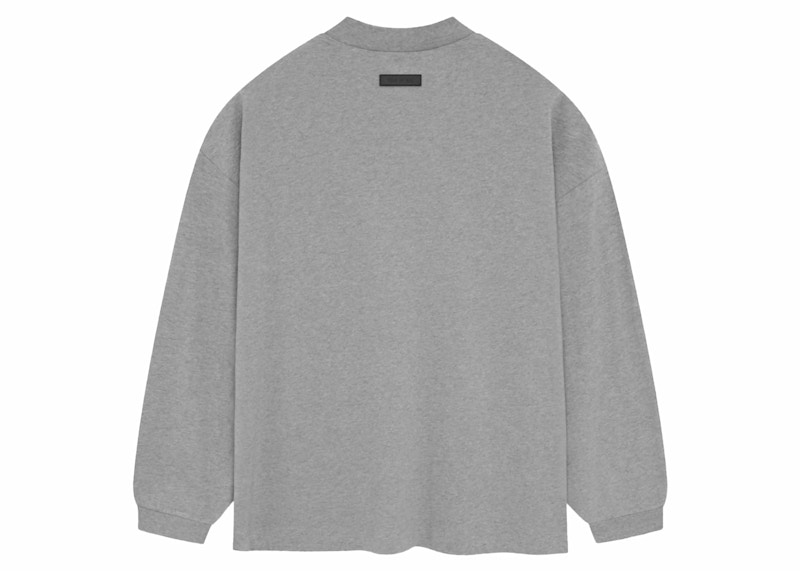Fear of God Essentials L/S Tee Dark Heather Oatmeal Men's - FW23 - US