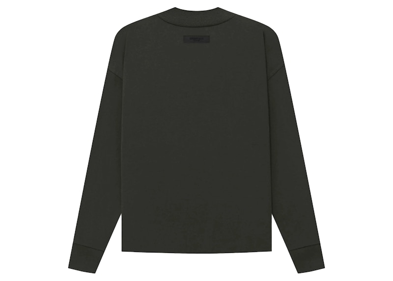 Fear of God Essentials LS Tee Off Black Men's - SS23 - US