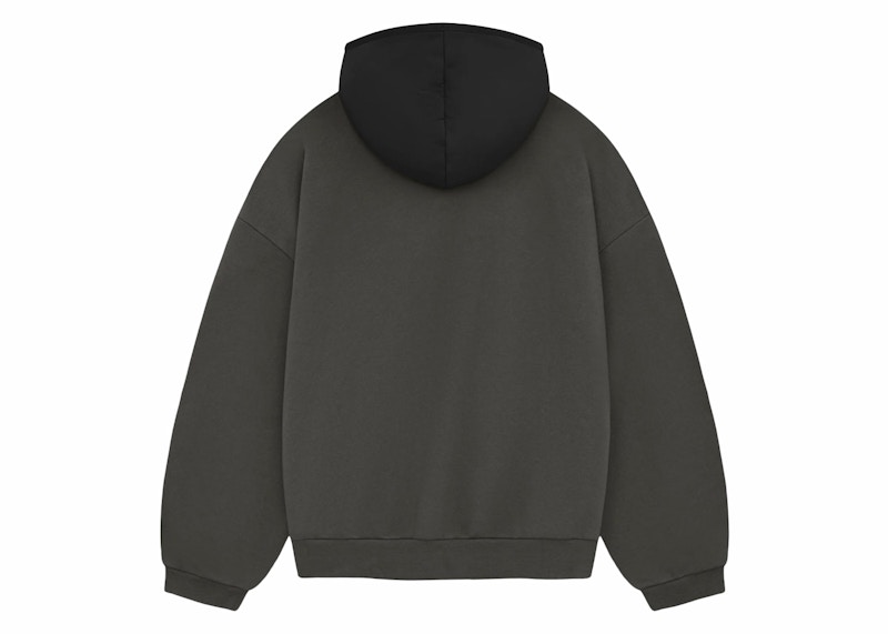 Fear of God Essentials Nylon Fleece Hoodie Ink/Jet Black Men's - FW23 - GB