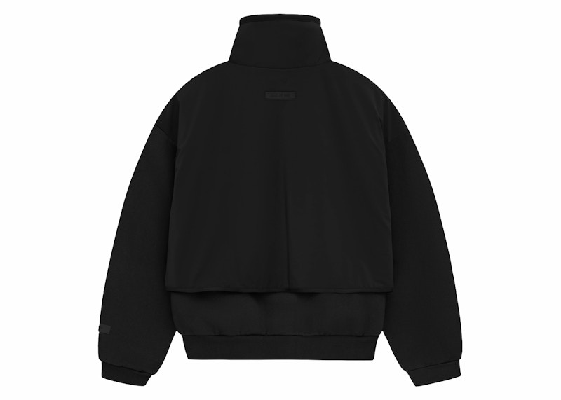 Fear of God Essentials Nylon Fleece Mockneck Sweater Jet Black/Jet ...