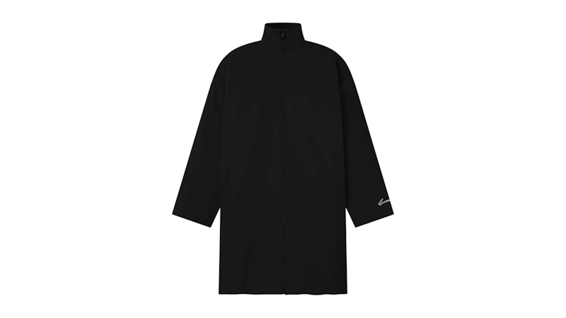 Fear of God Essentials Sporty Nylon High Neck Jacket Jet Black Men's ...