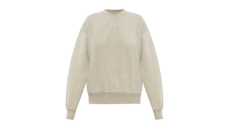 Fear of God Essentials Women's Classic Fleece Crewneck Heather Stone ...