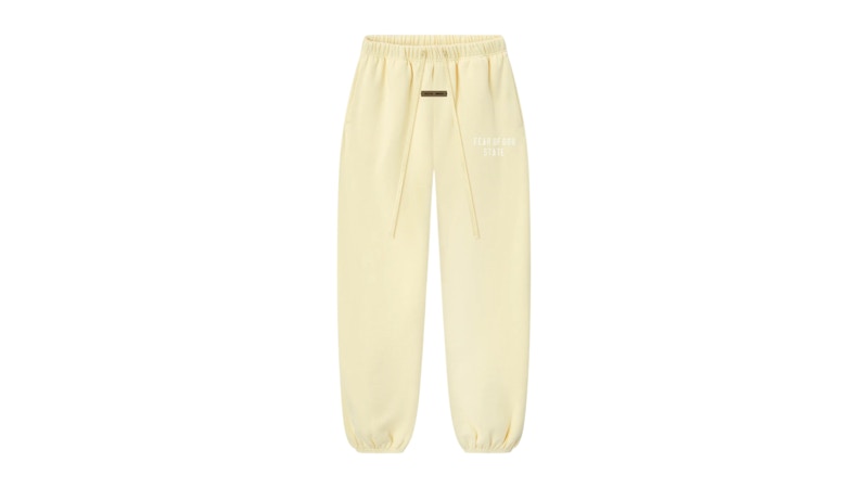 Fear of God Essentials Womens Classic Fleece Sweatpant Garden Yellow ...