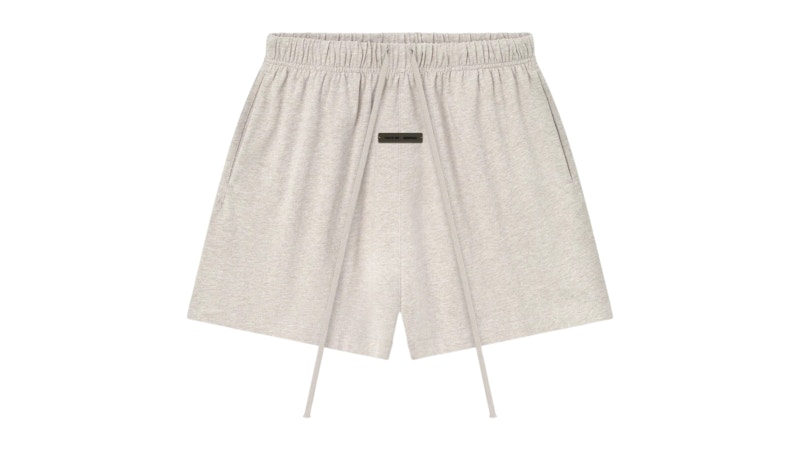 Fear of God Essentials Womens Classic Jersey Sweatshort Heather Stone ...