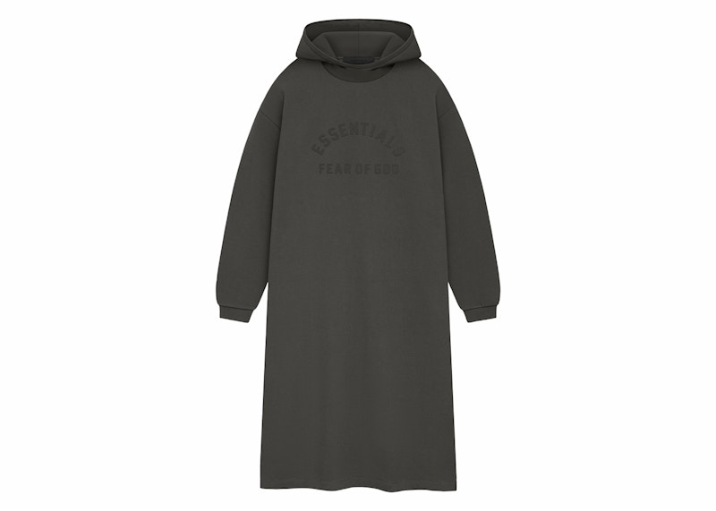 Fear of God Essentials Women's Nylon Fleece Hooded Dress Ink/Ink - SS24 ...
