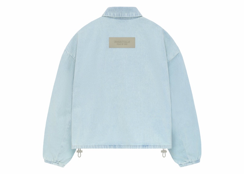 Fear of God Essentials Women's Shell Bomber Light Wash Denim - SS24 - US