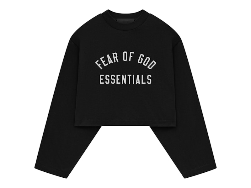 Fear of God Essentials Women's Tri-Blend Cropped Longsleeve Shirt (FW24 ...
