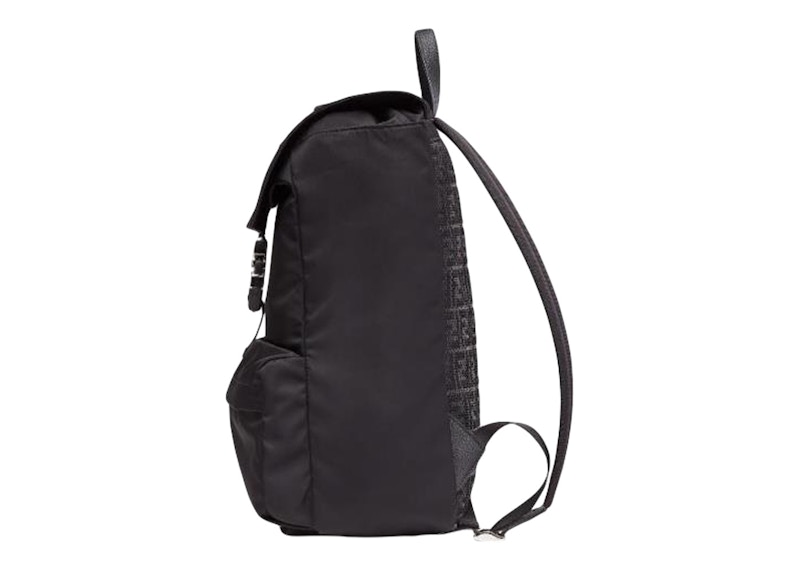 Fendi Black Nylon Rucksack Black in Nylon with Silver-tone - US