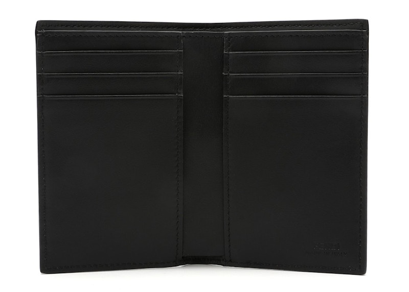 Fendi FF Vertical Card Holder Brown in Cotton/Polyurethane - US