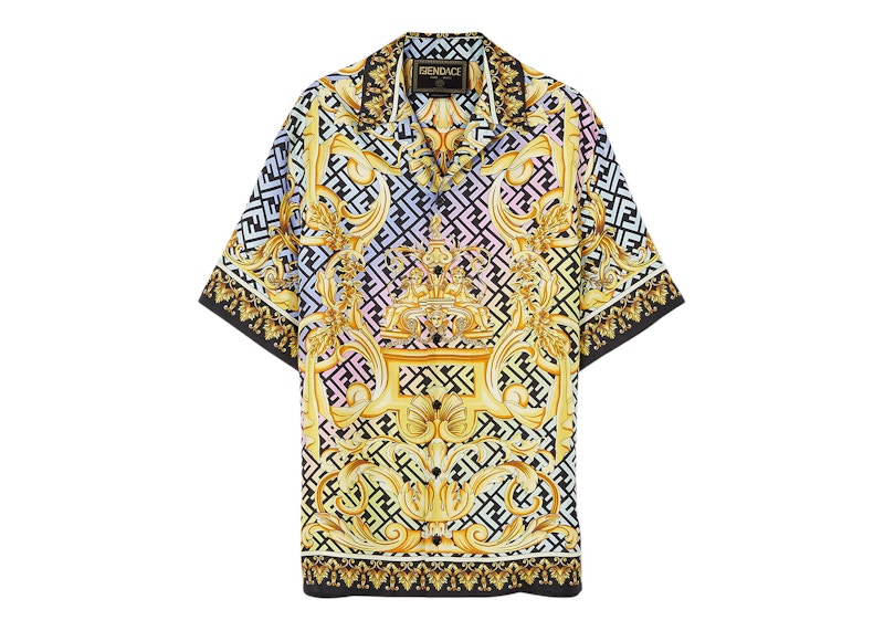 Fendi Fendace Baroque Zip Hoodie Gold Men's - SS22 - US