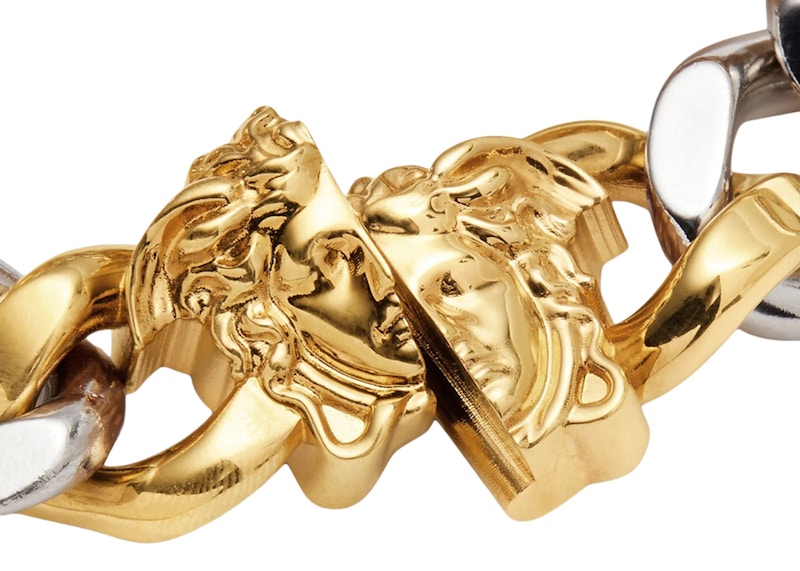 Fendi Fendace Chain Bracelet Versace Gold/Silver in Brass Metal with ...