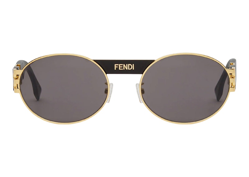 Fendi Fendace Fendi V3 Black (FOL526AKOEF1I4F) in Metal with Gold-tone - US