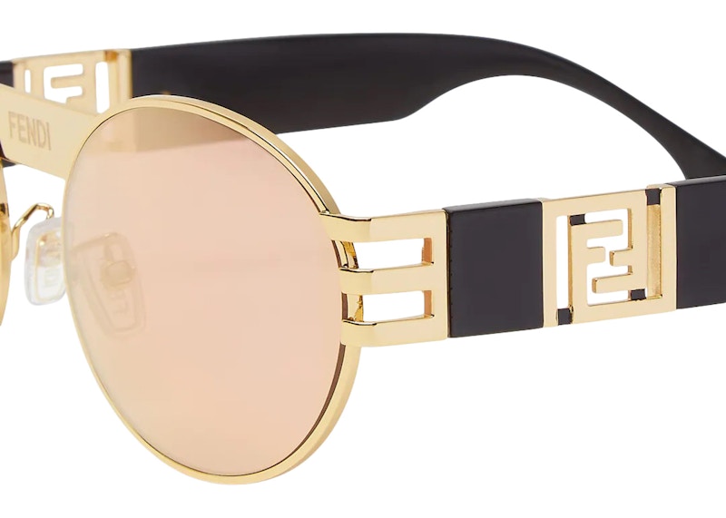 Fendi Fendace Fendi V3 Black/Pink (FOL526AKOEF1I4H) in Metal with Gold ...