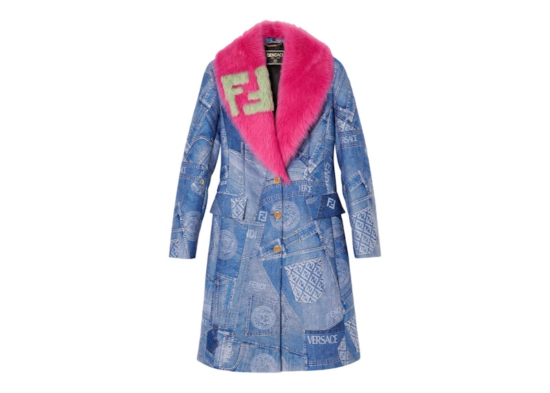 Fendi Fendace Patchwork Coat Denim - SS22 - GB