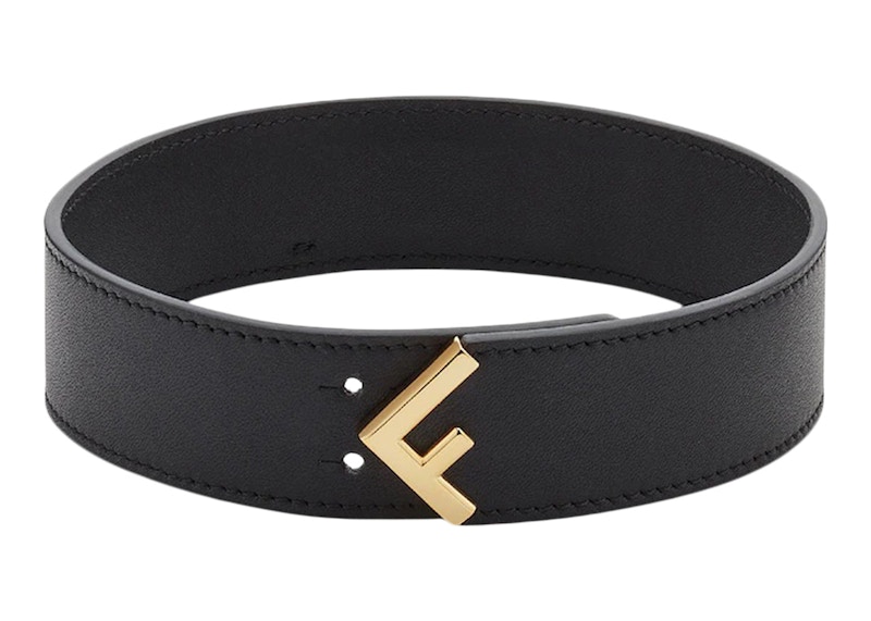 Fendi Fendace Versace by Fendi Choker Black in Calfskin Leather/Brass ...