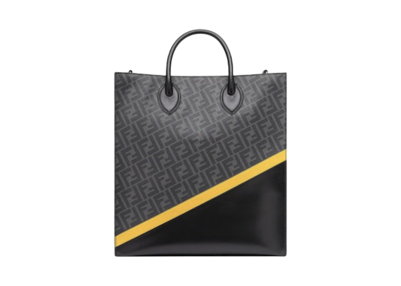Fendi Monogram FF Vertical Tote Black in Canvas - US