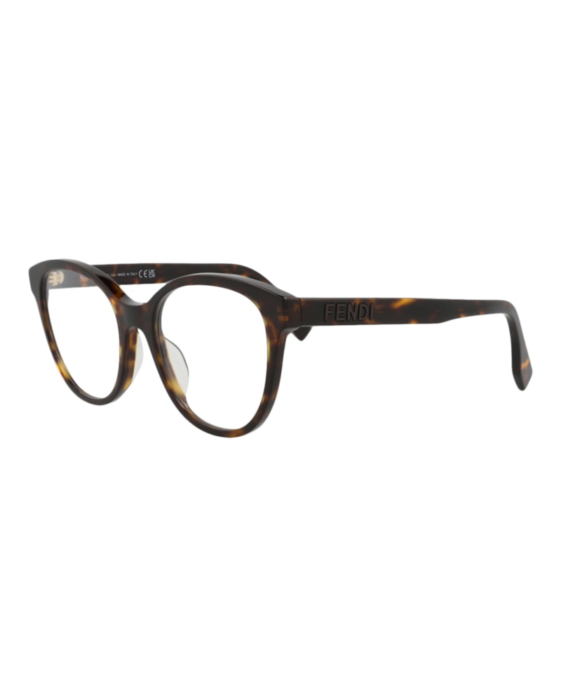 Fendi Round Eyeglasses Havana Havana Transparent (FE50024I-52-053) in ...